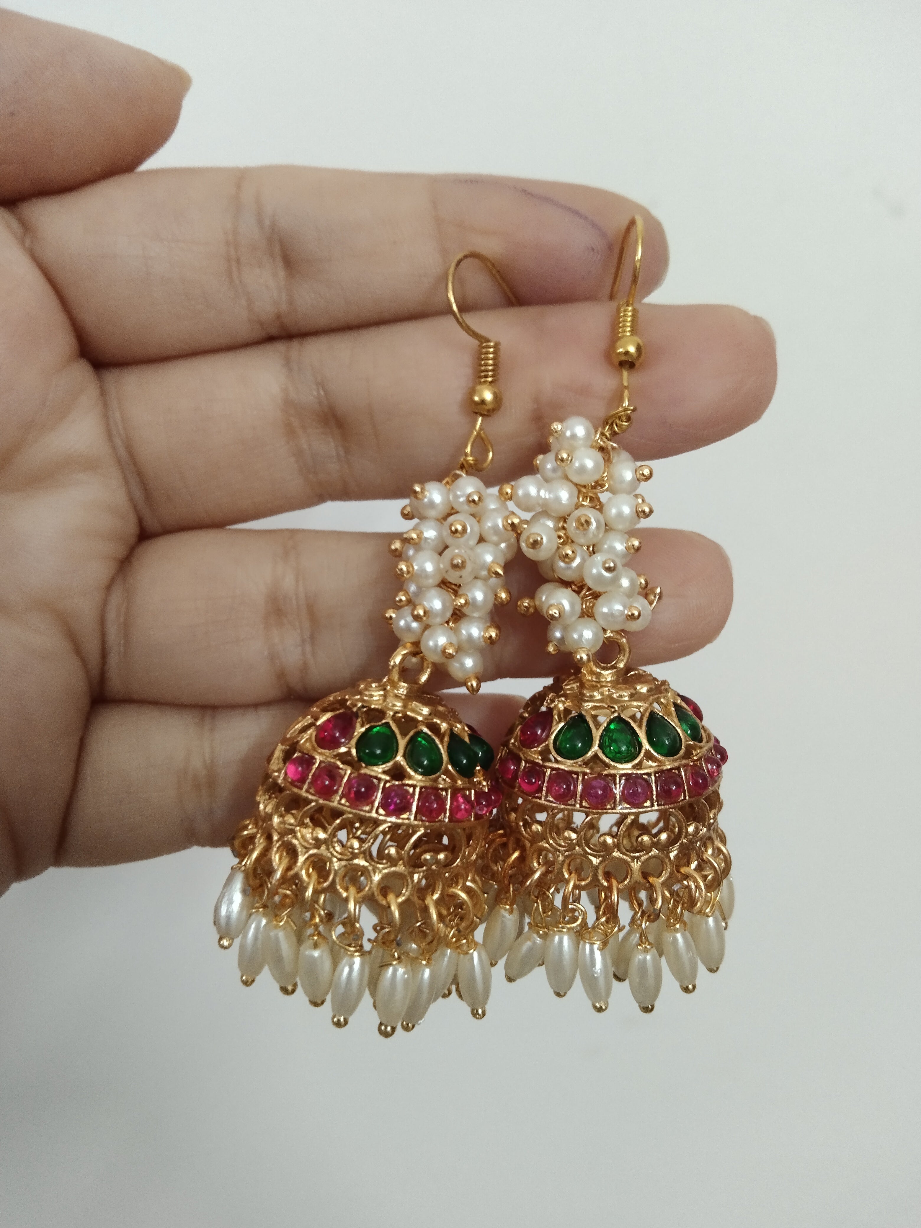Pearl Hook Jhumka V1 – Paradise Jewllery